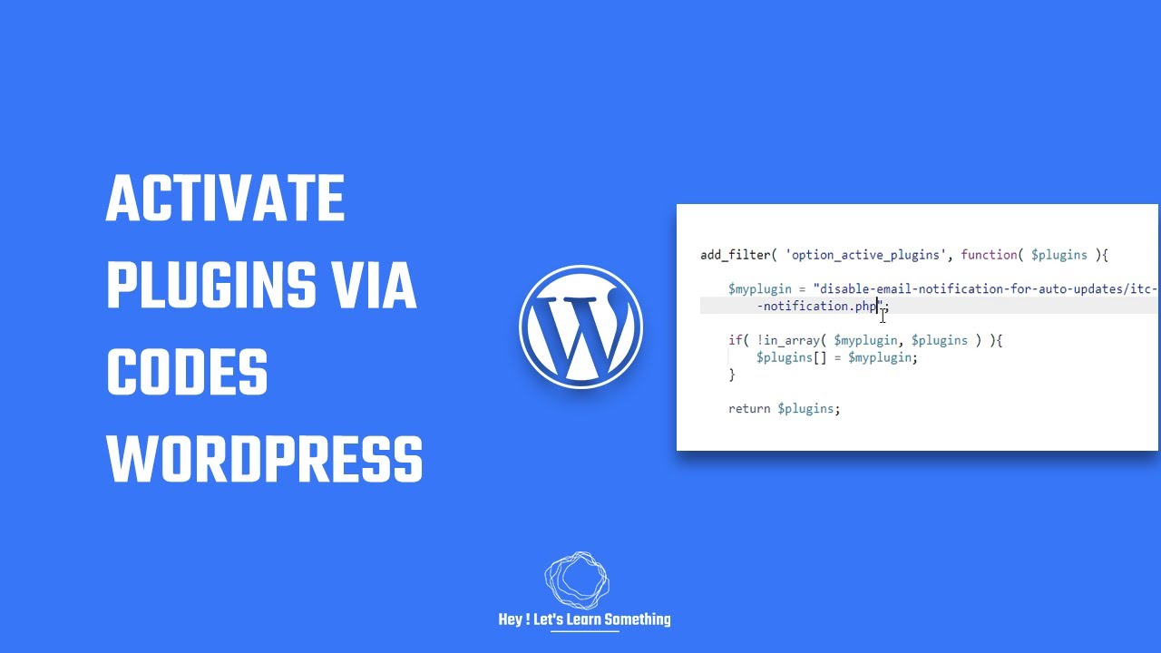 Wordpress Plugins How To Activate Plugins Programmatically Via Code 2022