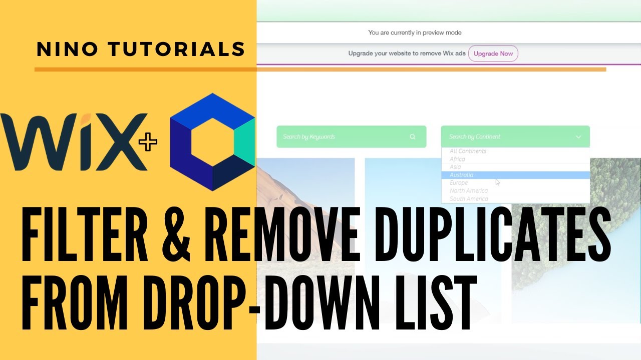Wix Code Tutorial How To Filter A Dataset And Remove Duplicates From Dropdown List Using Velo