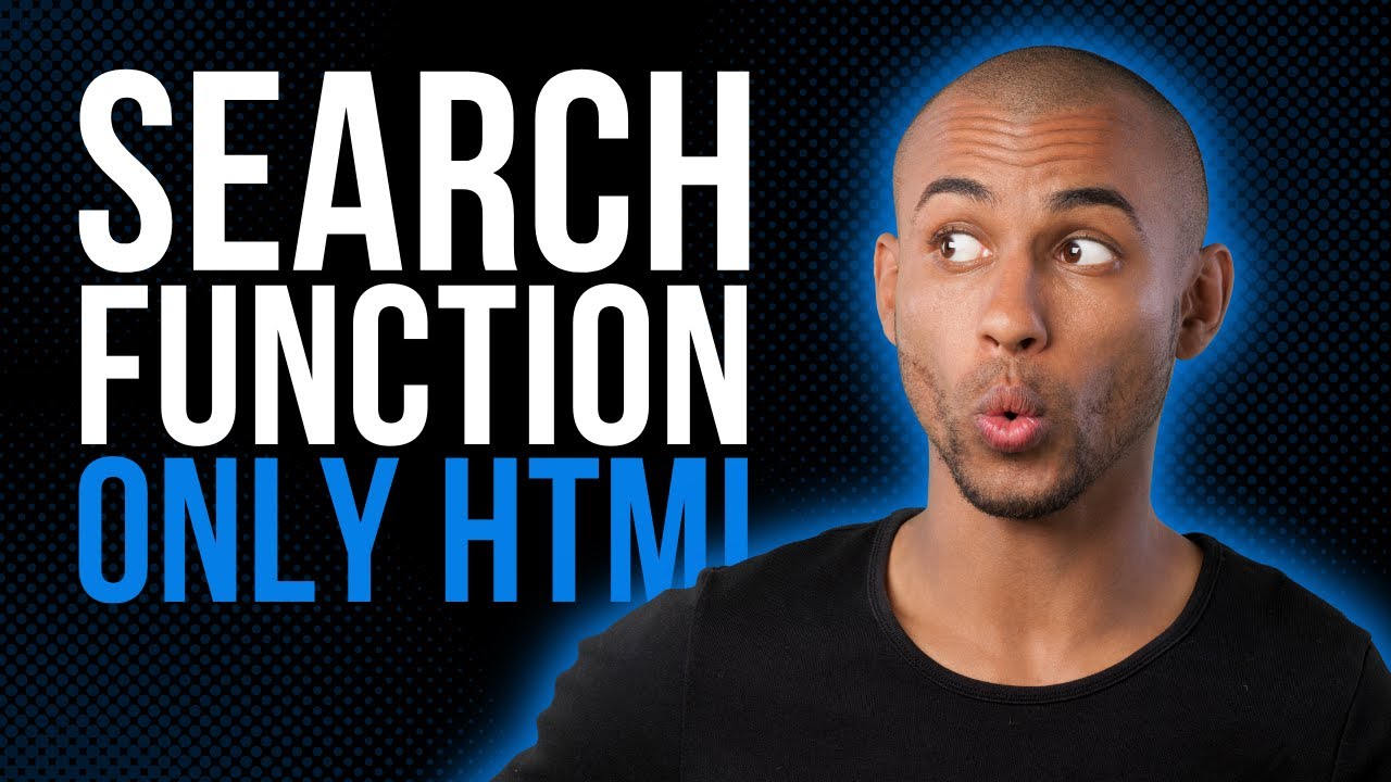 How To Add Search Function Only Using Html Html Datalist Html Search Html Input