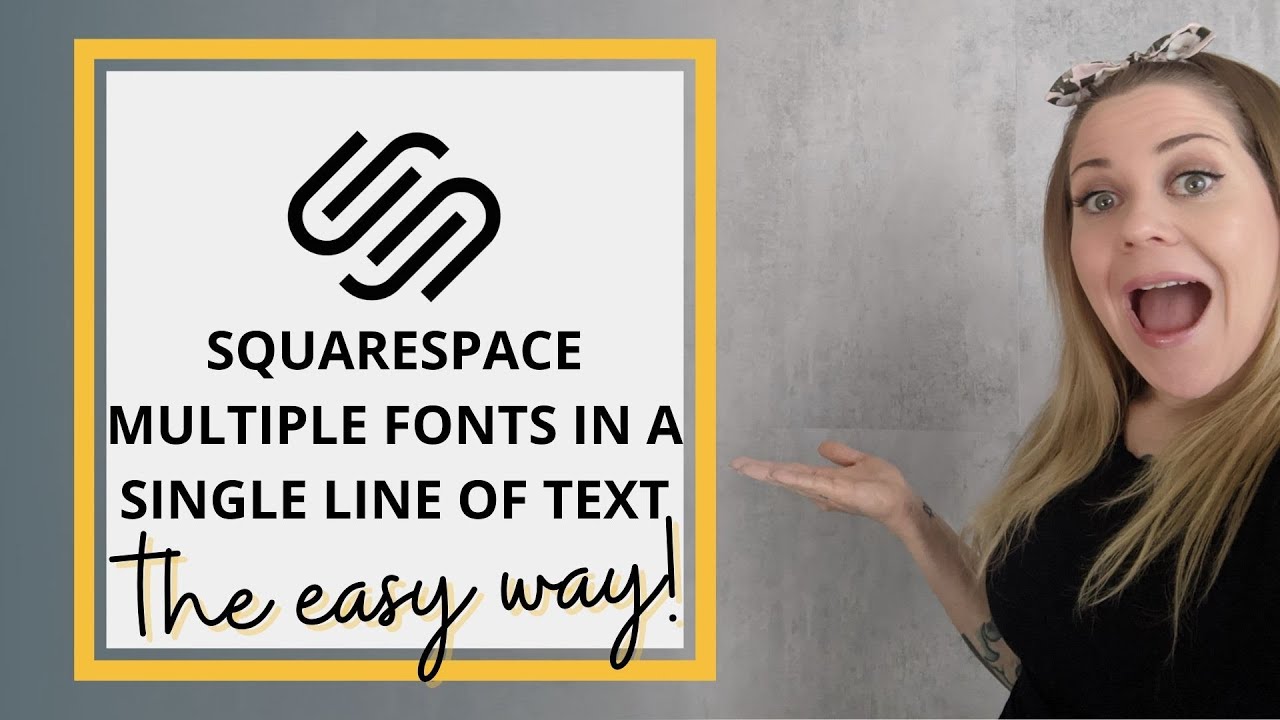 How To Use Multiple Fonts In One Line Squarespace Css Tutorial