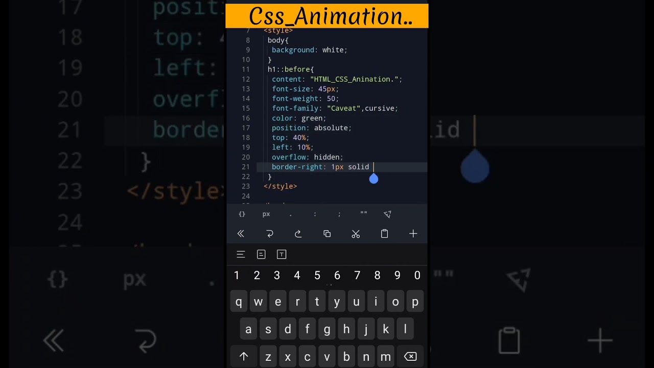 Html Css Typing Animation Web Design Shorts Programming Css Html Viral